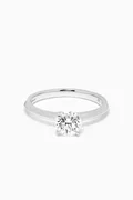 Buy Damas White Gaia Solitaire Diamond Ring in 18kt White Gold Online ...