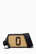 Buy Marc Jacobs Pink The Snapshot Crossbody Bag in Straw Online for ...