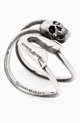 Buy Alexander McQueen Silver Safety Pin Ring in Brass for Men Online Ounass Kuwait