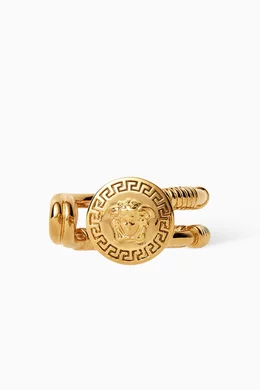 Buy Versace Gold Medusa Safety Pin Ring for Women Online Ounass Kuwait