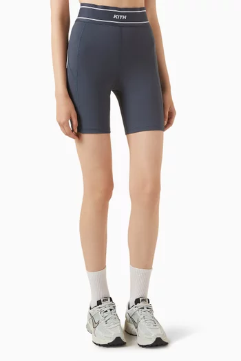 Buy Kith Blue Lana Biker Shorts in Brushed Interlock for Women Online Ounass Kuwait