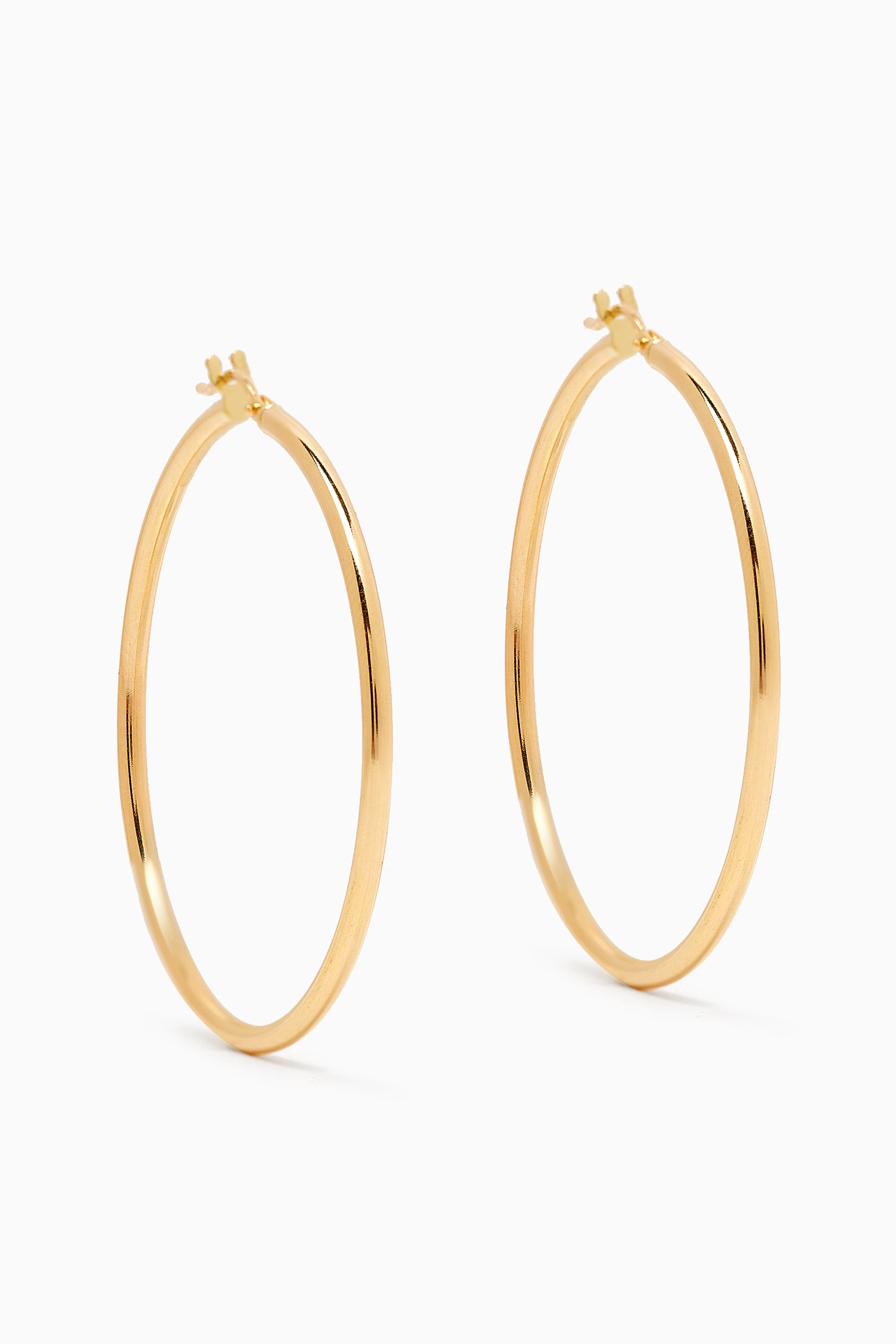 Buy M s Gems Gold Golden Circle Hoop Earrings in 18kt Gold for Women Online Ounass Kuwait