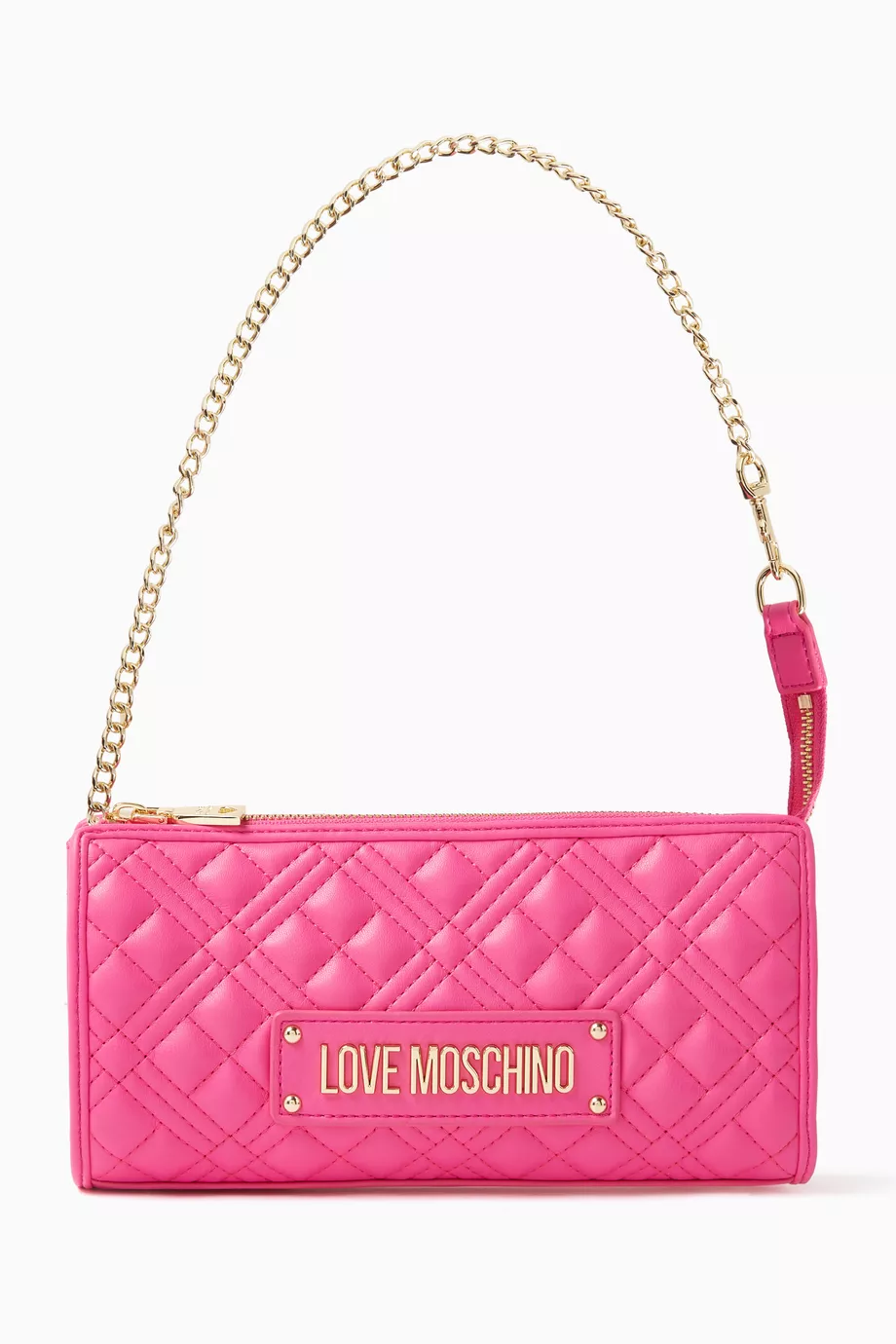Buy Love Moschino Pink Small Shoulder Bag in Quilted Leather for Women Online Ounass Kuwait