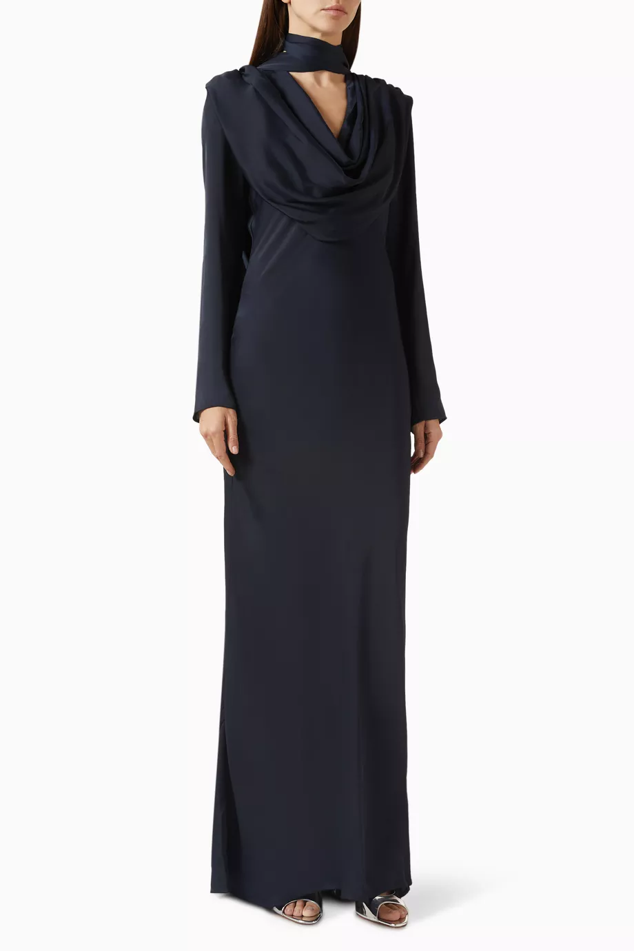 Rotate Birger Christensen Drape Scarf Dress in Satin price in Kuwait ...
